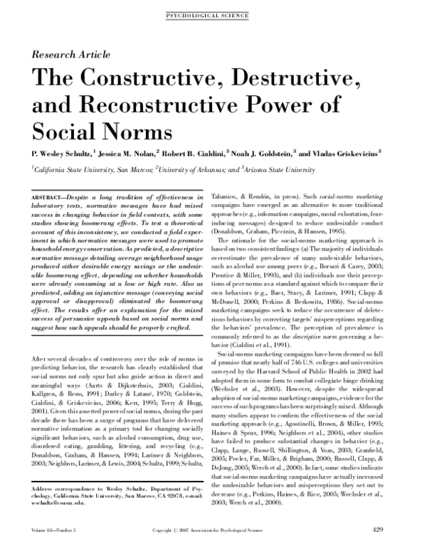 (PDF) Social Norms