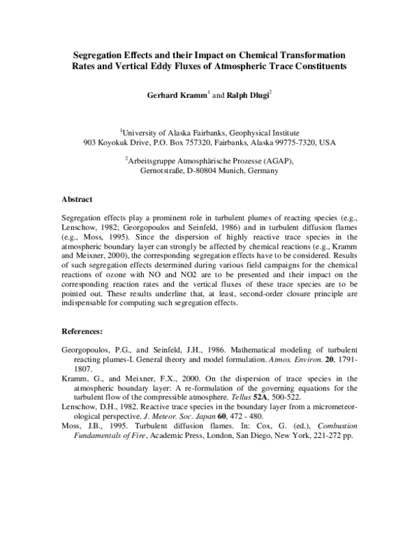 (PDF) Segregation effects and their impact on chemical transformation ...