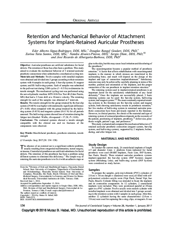 (PDF) Retention and Mechanical Behavior of Attachment Systems for ...