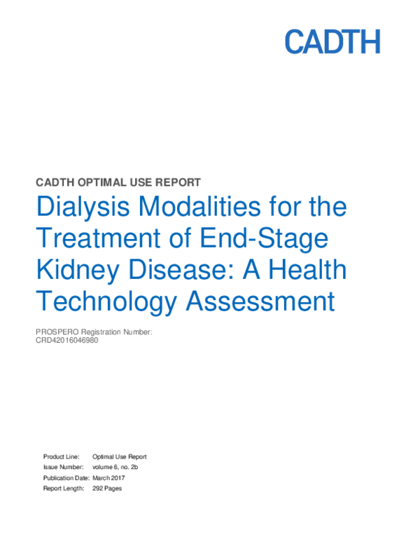 (PDF) Dialysis Modalities for the Treatment of End-Stage Kidney Disease ...