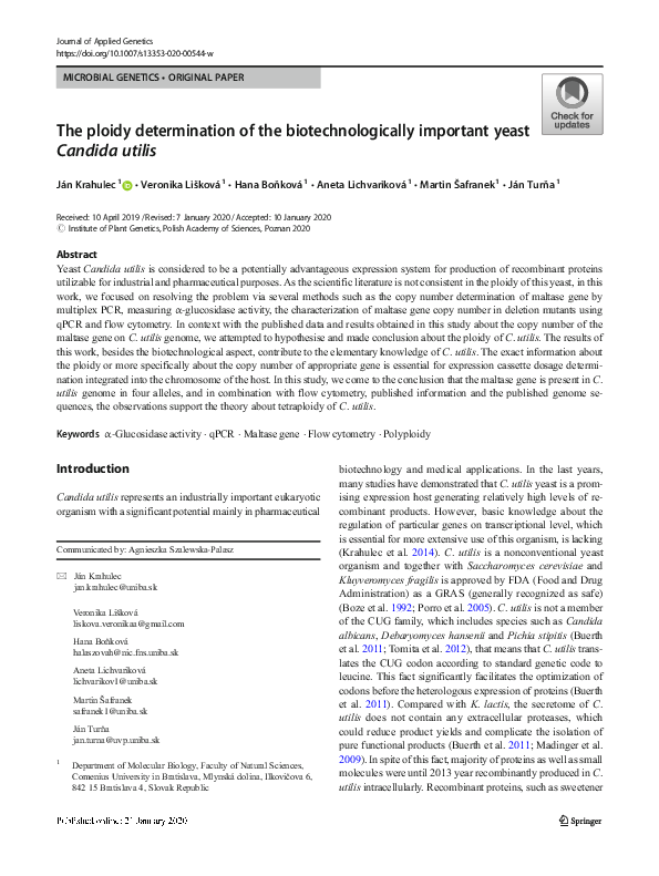 (PDF) The ploidy determination of the biotechnologically important ...