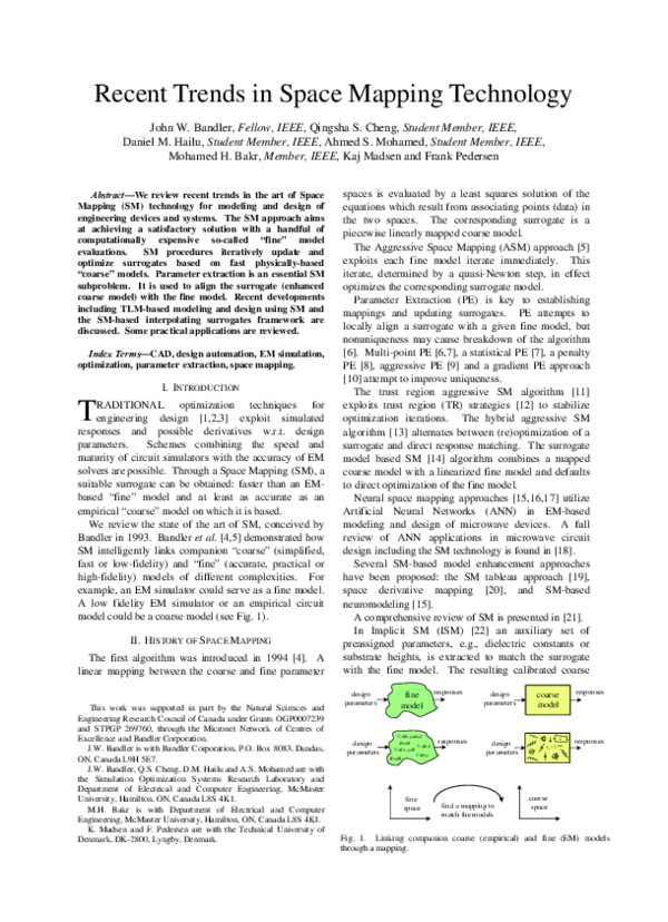 (PDF) Trends in Space Mapping Technology for Modeling