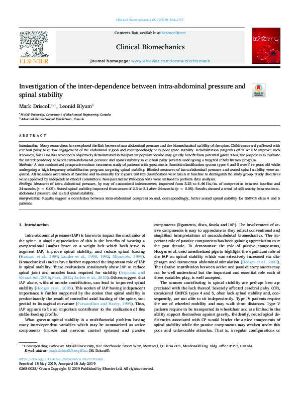 (PDF) Investigation of the inter-dependence between intra-abdominal ...