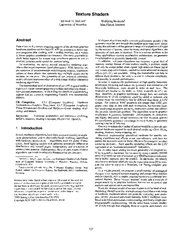 (PDF) Texture shaders