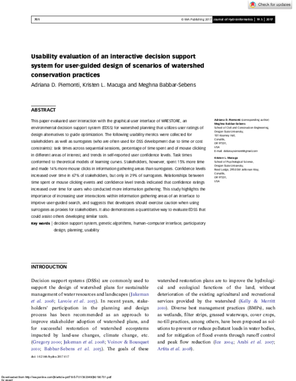 Pdf Usability Evaluation Of An Interactive Decision Support System For User Guided Design Of