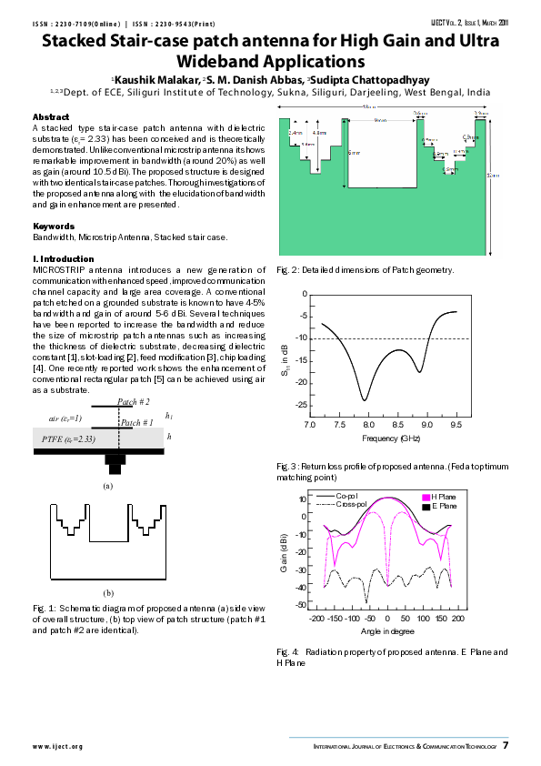 (PDF) Stacked Staircase patch antenna for High Gain and Ultra Wideband ...