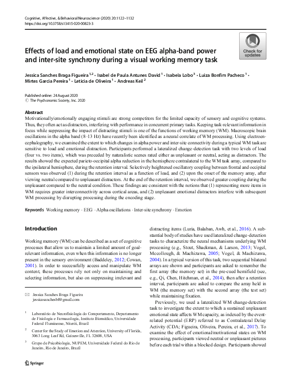 (PDF) Effects of load and emotional state on EEG alpha-band power and inter-site synchrony ...