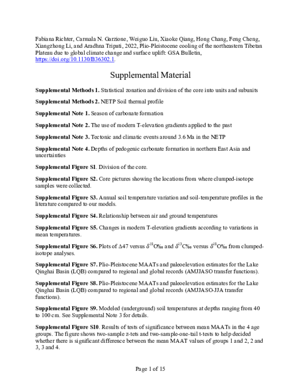 (PDF) Supplemental Material: Plio-Pleistocene cooling of the northeastern Tibetan Plateau due to ...