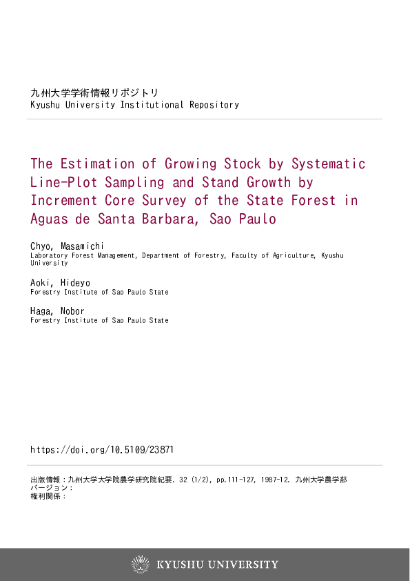 (PDF) The Estimation of Growing Stock by Systematic Line-Plot Sampling ...