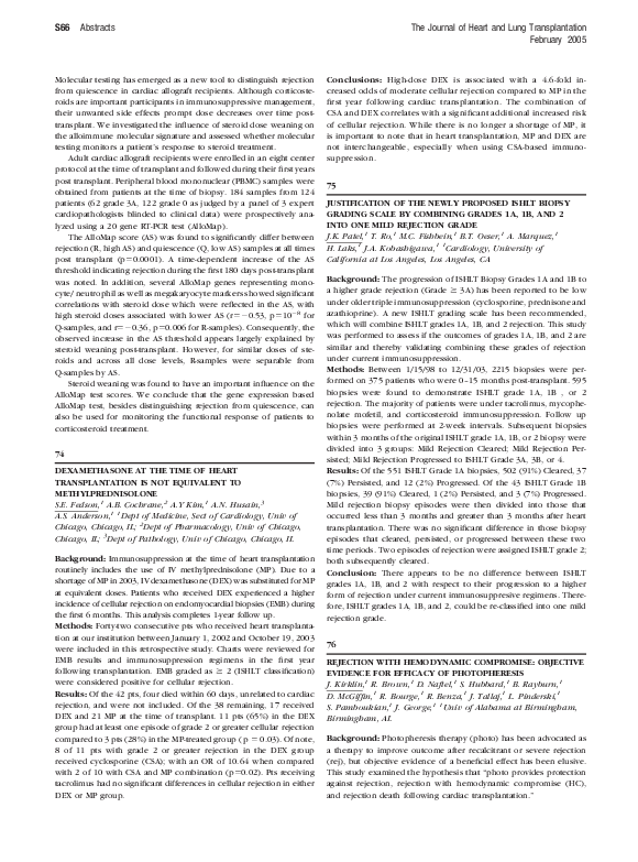 (PDF) Justification of the newly proposed ISHLT biopsy grading scale by ...