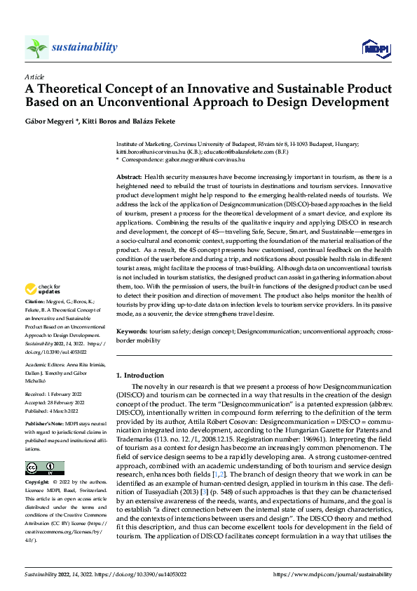 (PDF) A Theoretical Concept of an Innovative and Sustainable Product ...