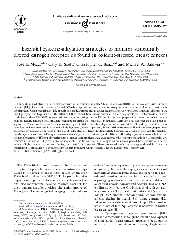 (PDF) Essential cysteine-alkylation strategies to monitor structurally ...