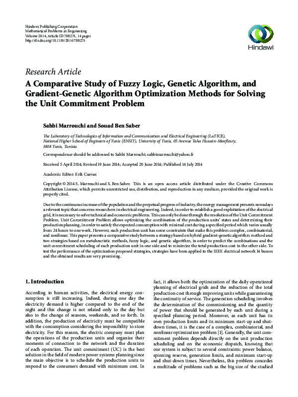 (PDF) A Comparative Study of Fuzzy Logic, Genetic Algorithm, and Gradient-Genetic Algorithm ...