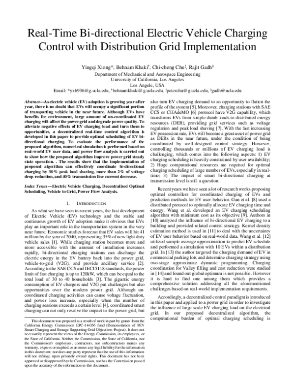 (PDF) Real-Time Bi-Directional Electric Vehicle Charging Control with ...