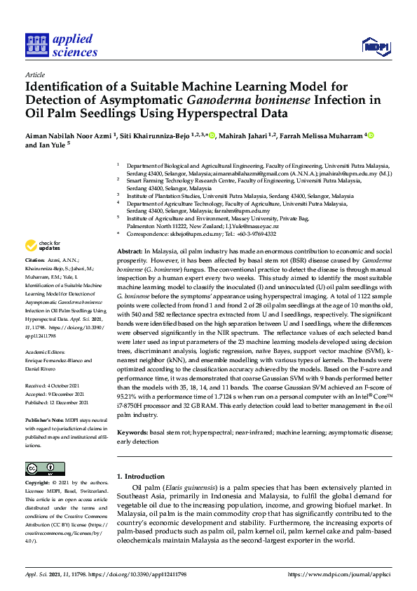(PDF) Identification of a Suitable Machine Learning Model for Detection ...