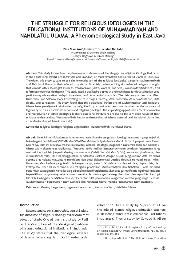 (PDF) The Struggle for Religious Ideologies in the Educational ...