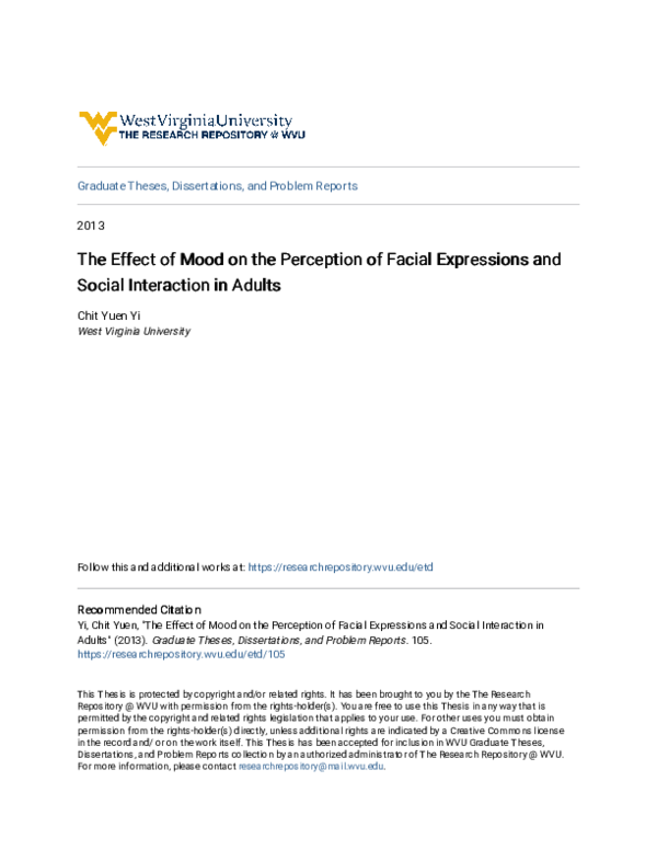 (PDF) The Effect of Mood on the Perception of Facial Expressions and ...