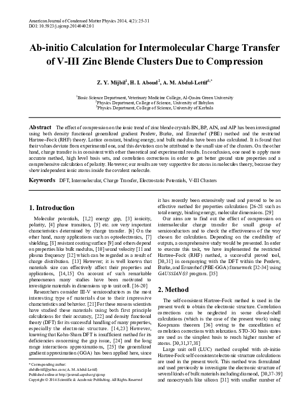 (PDF) Ab initio Studies of the Band Parameters of III–V and II–VI Zinc ...