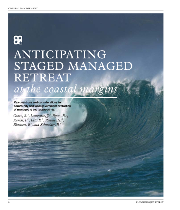 (PDF) anTicipaTinG sTaGed ManaGed reTreaT at the coastal margins