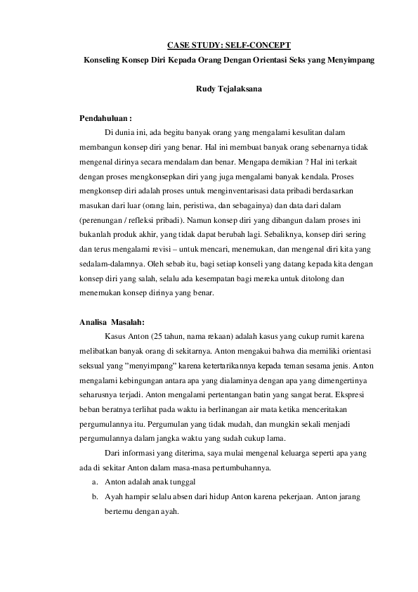 (PDF) CASE STUDY: SELF-CONCEPT Konseling Konsep Diri Kepada Orang Dengan Orientasi Seks yang ...