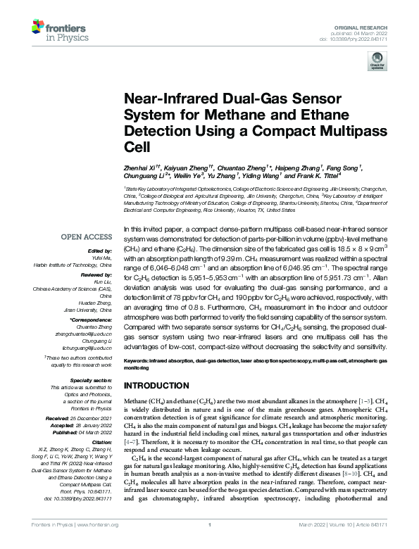 (PDF) Near-Infrared Dual-Gas Sensor System for Methane and Ethane Detection Using a Compact ...