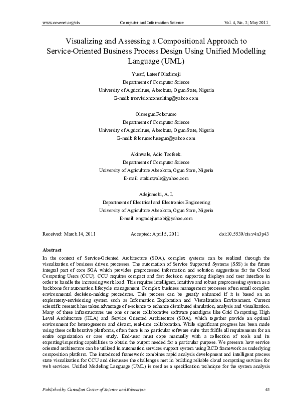 (PDF) Visualizing and Assessing a Compositional Approach to Service-Oriented Business Process ...