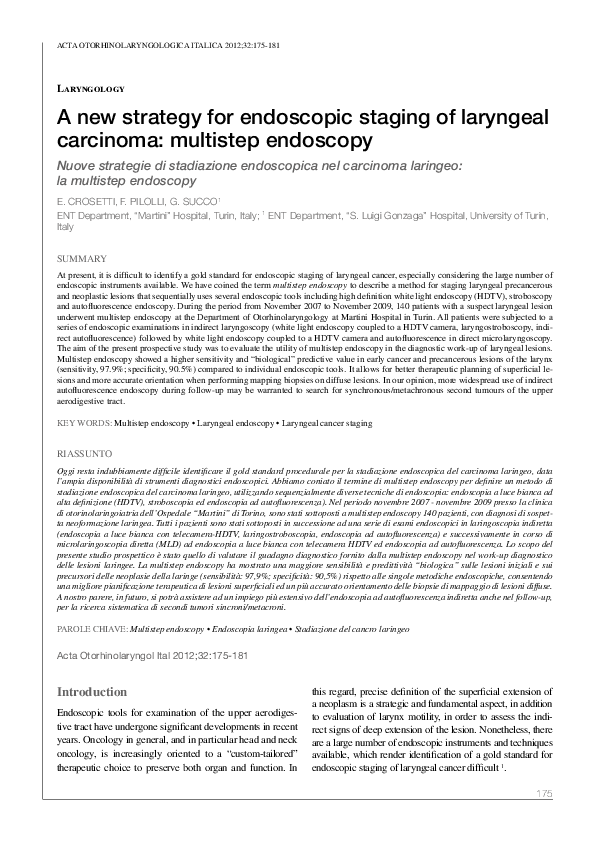 (PDF) A new strategy for endoscopic staging of laryngeal carcinoma ...