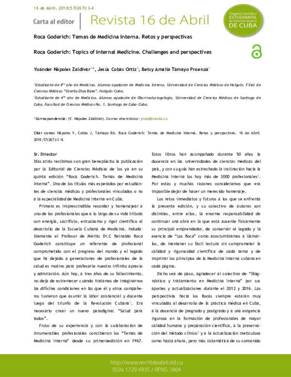 (PDF) Roca Goderich: Temas de Medicina Interna. Retos y perspectivas