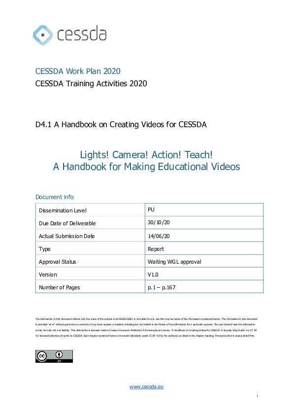 (PDF) Lights! Camera! Action! Teach! A Handbook for Making Educational ...