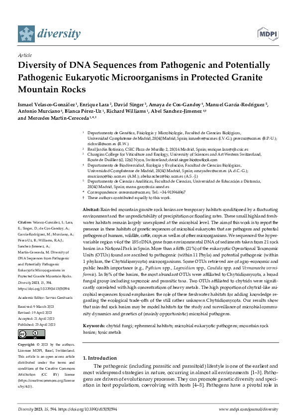(PDF) Diversity of DNA Sequences from Pathogenic and Potentially ...