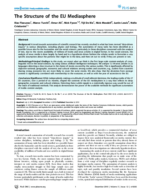 (PDF) The Structure of the EU Mediasphere