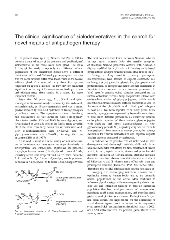 (PDF) The clinical significance of sialoderiveratives in the search for ...