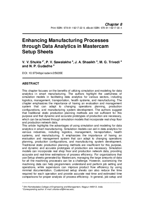 (PDF) Enhancing Manufacturing Processes through Data Analytics in ...