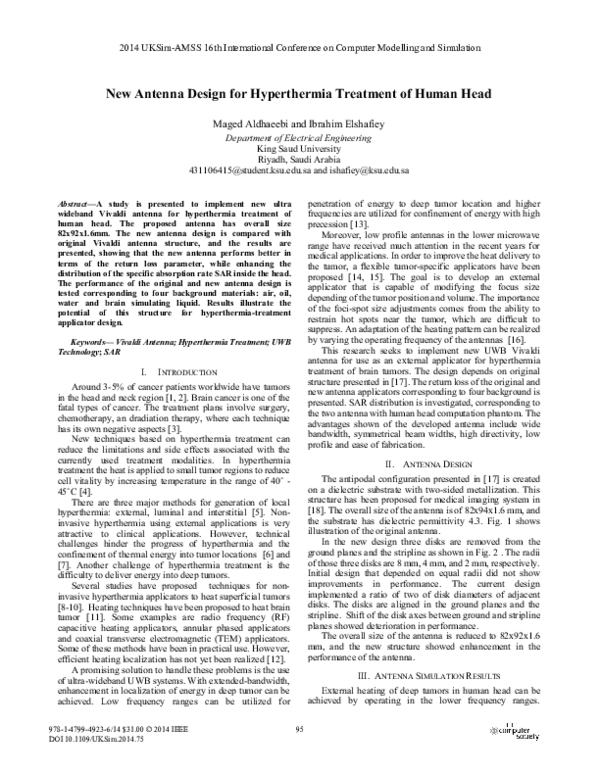 (PDF) New Antenna Design for Hyperthermia Treatment of Human Head | Ibrahim Elshafiey - Academia.edu