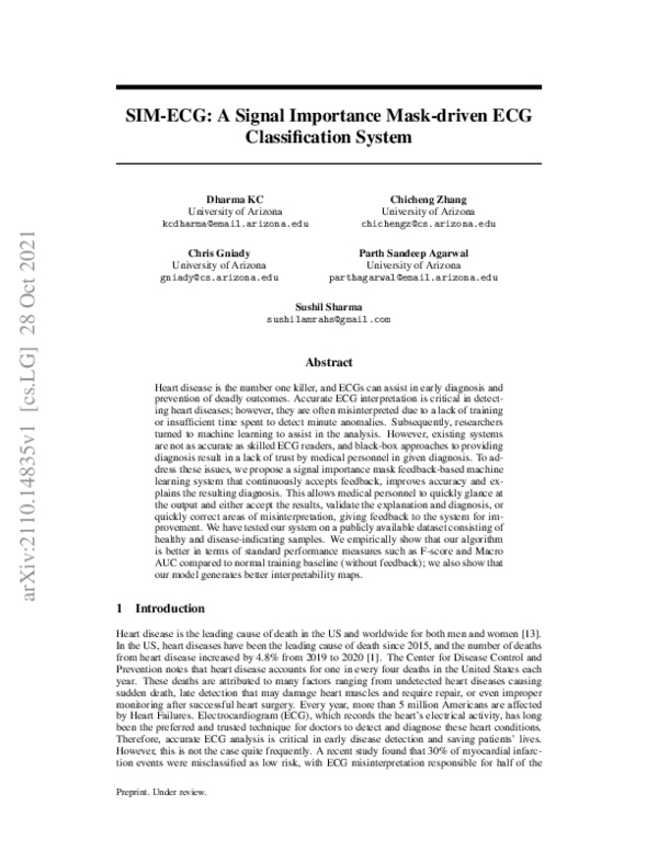 (PDF) Signal Importance Mask-based ECG Classification System