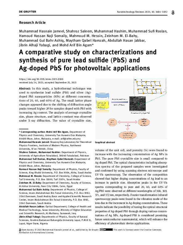 (PDF) A comparative study on characterizations and synthesis of pure ...