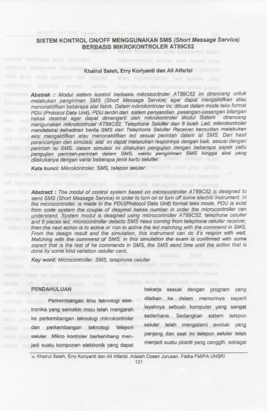 (PDF) Sistem Kontrol On/Off Menggunakan SMS (Short Message Service ...