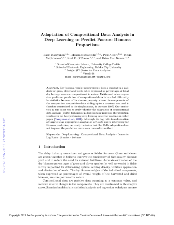 (PDF) Adaptation of Compositional Data Analysis in Deep Learning to Predict Pasture Biomass ...