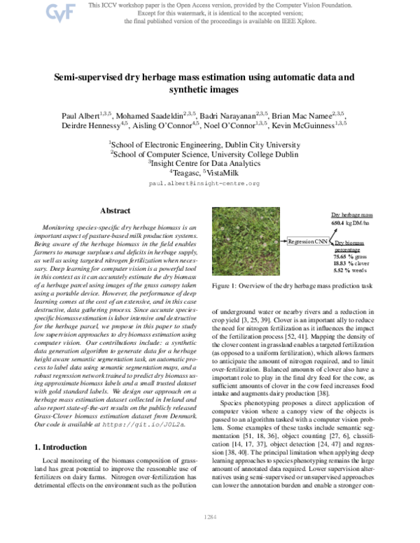 (PDF) Semi-supervised dry herbage mass estimation using automatic data ...