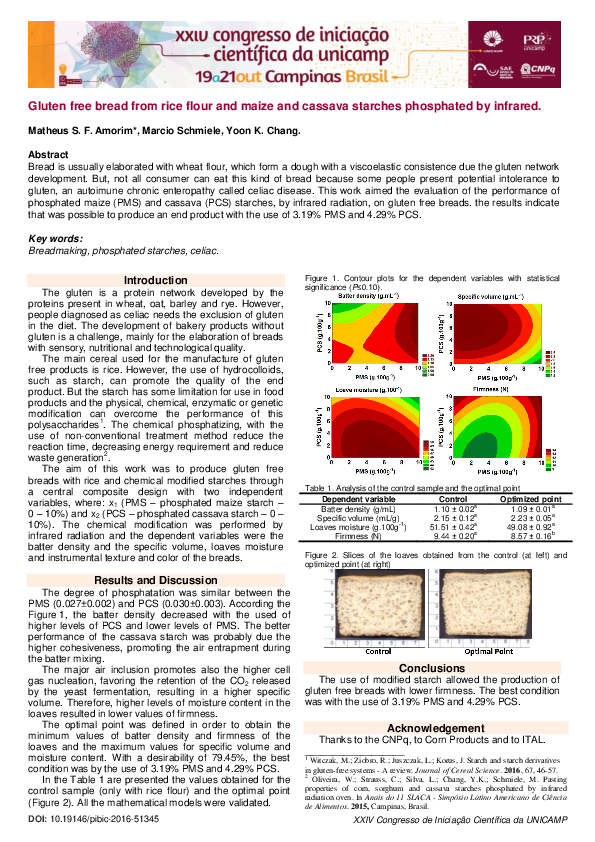 (PDF) Gluten free bread from rice flour and maize and cassava starches ...
