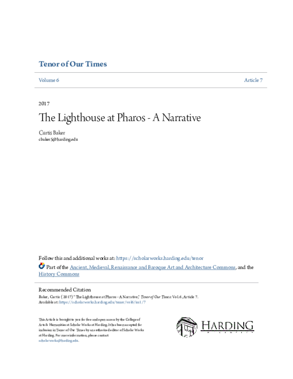 (PDF) The Lighthouse at Pharos - A Narrative