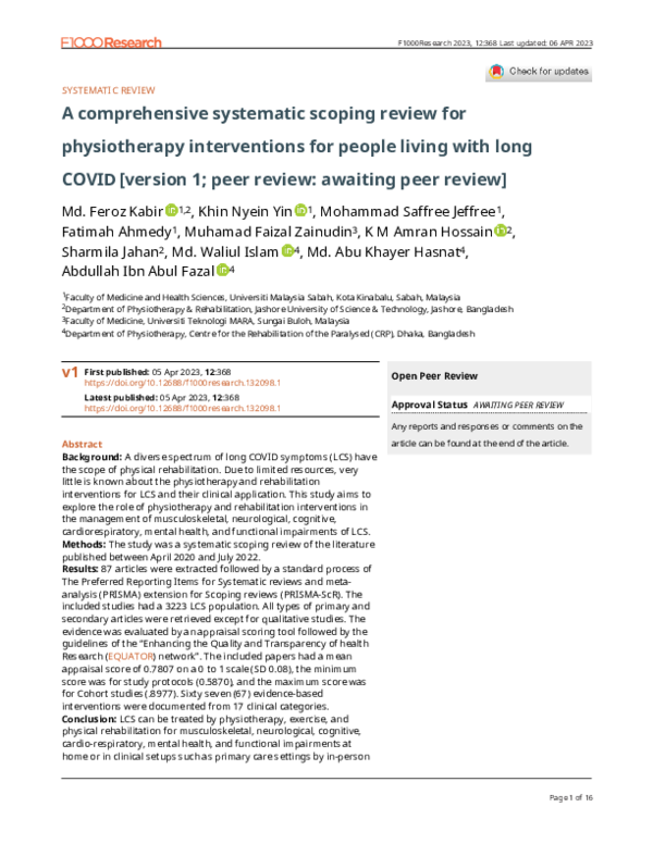 (PDF) A comprehensive systematic scoping review for physiotherapy ...