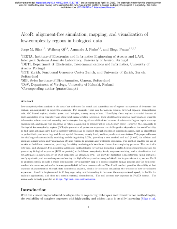 (PDF) AlcoR: alignment-free simulation, mapping, and visualization of ...
