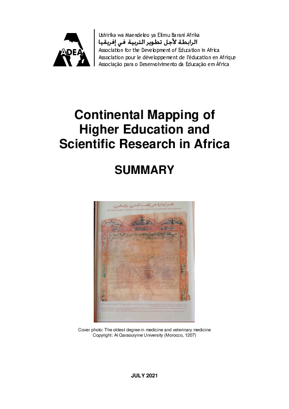 (PDF) Summary Continental Mapping Report