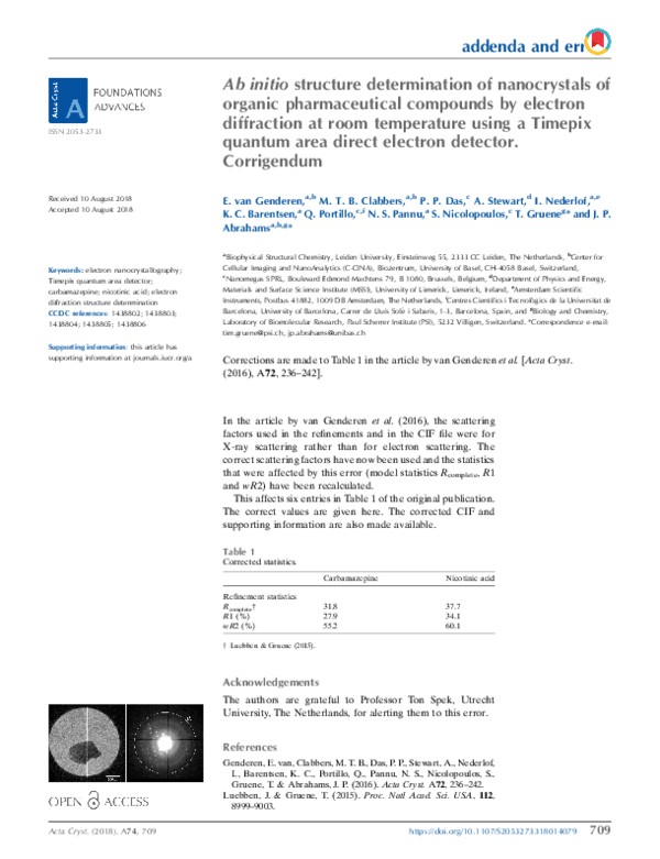 (PDF) Ab initio structure determination of nanocrystals of organic pharmaceutical compounds by ...