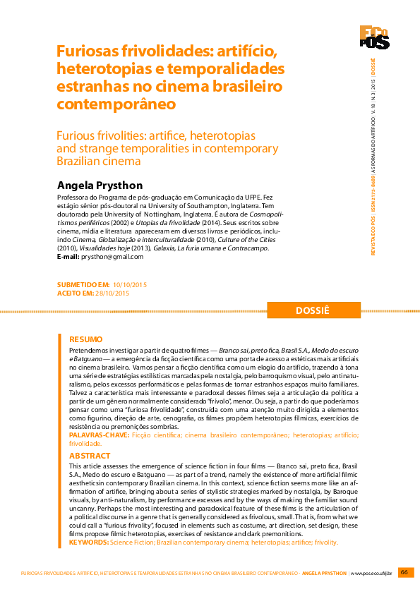 (PDF) Furiosas frivolidades: artifício, heterotopias e temporalidades ...