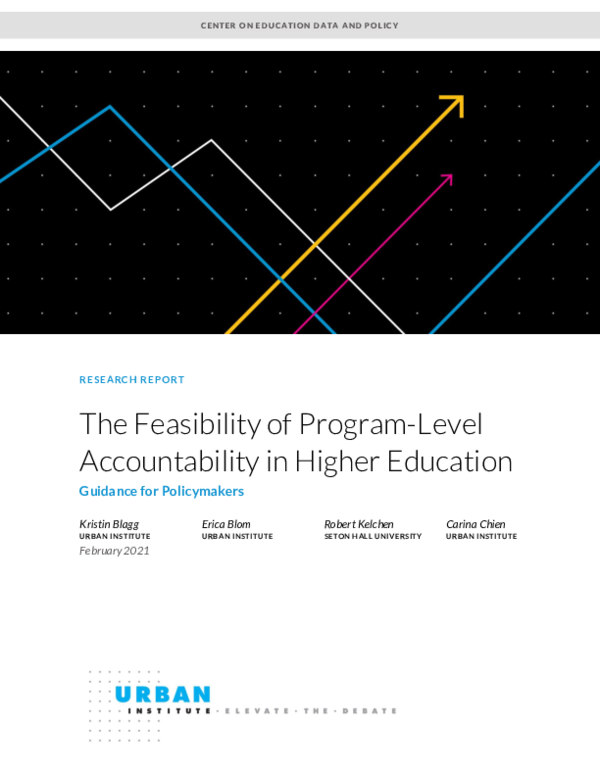 (PDF) The Feasibility of Program-Level Accountability in Higher ...