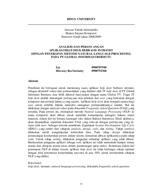 (PDF) Analisis Dan Perancangan Aplikasi Help Desk Berbasis Intranet Dengan Penerapan Metode ...