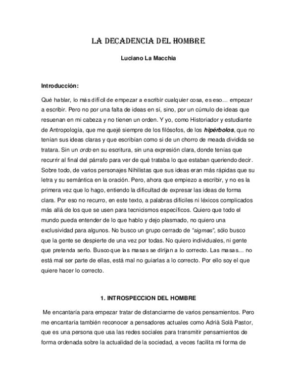 (PDF) LA DECADENCIA DEL HOMBRE