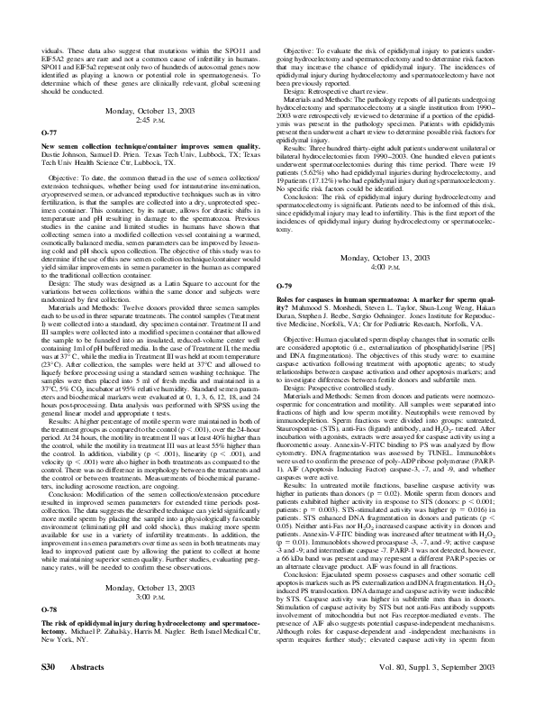 (PDF) Roles for caspases in human spermatozoa: a marker for sperm ...